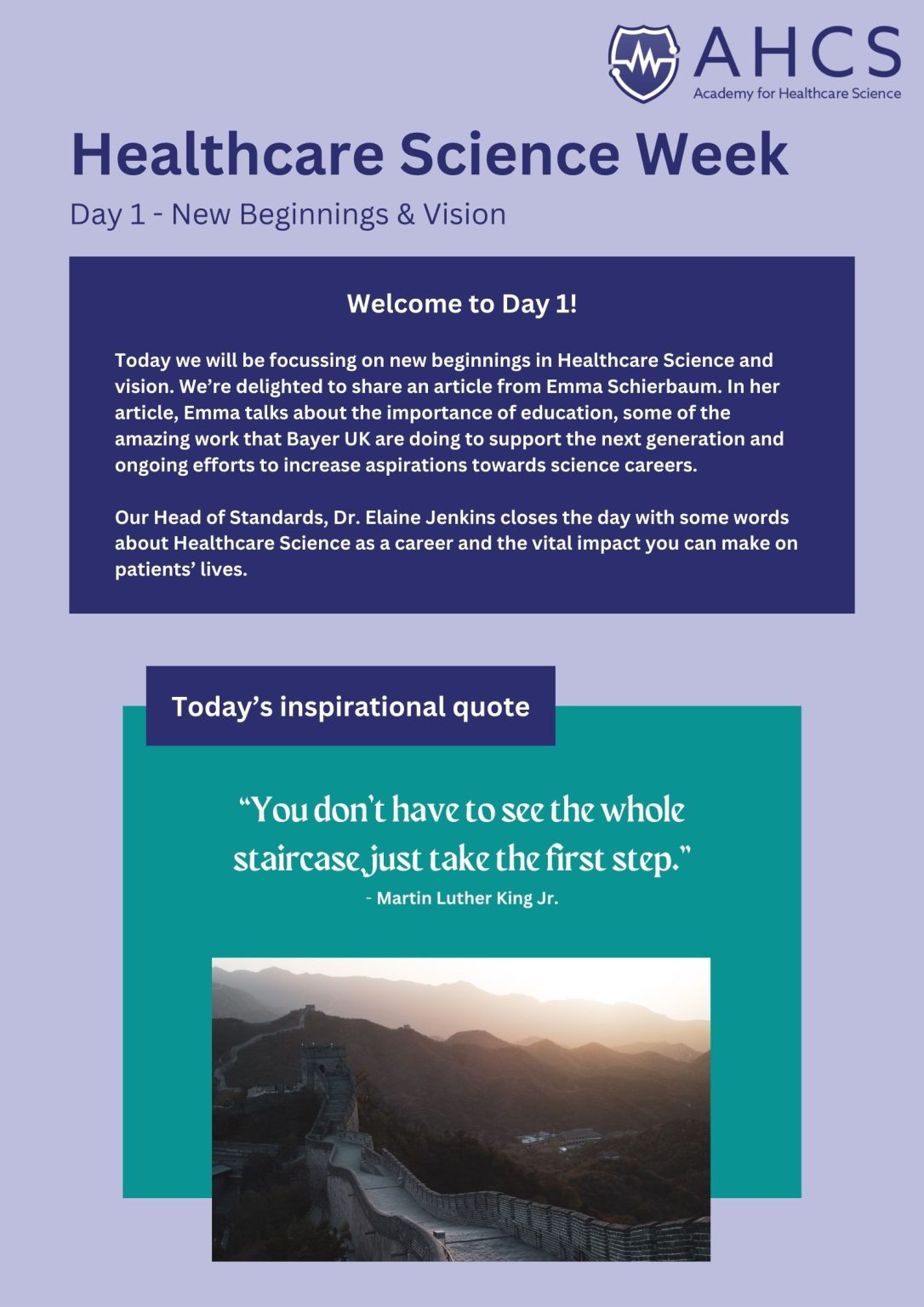 Healthcare Science Week - Day 1 - The Academy For Healthcare Science