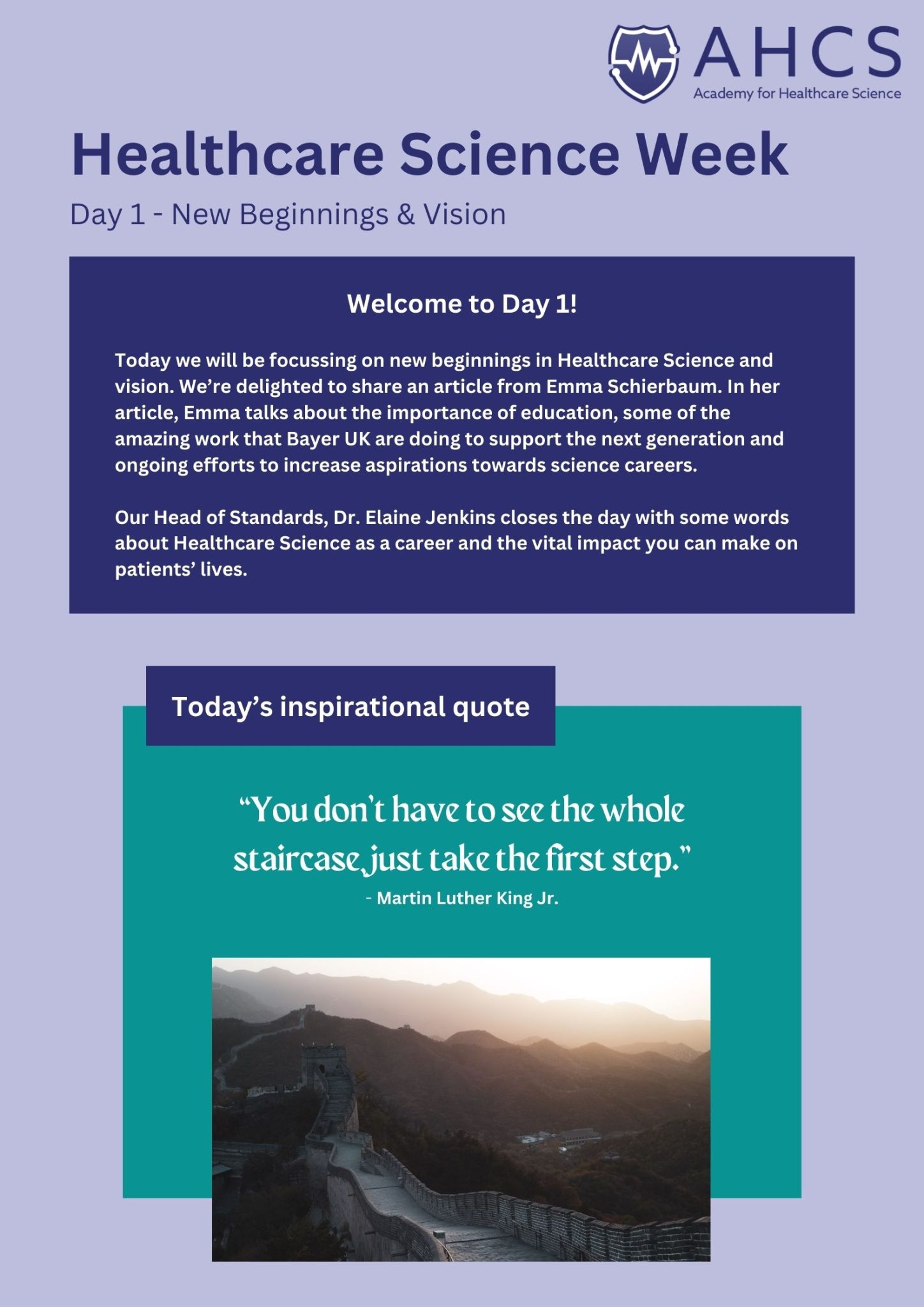 Healthcare Science Week - Day 1 - The Academy For Healthcare Science